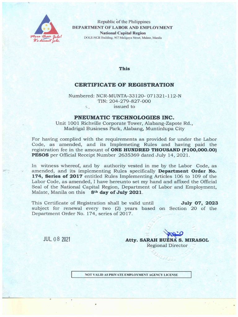 Pti Dole Cert | PDF