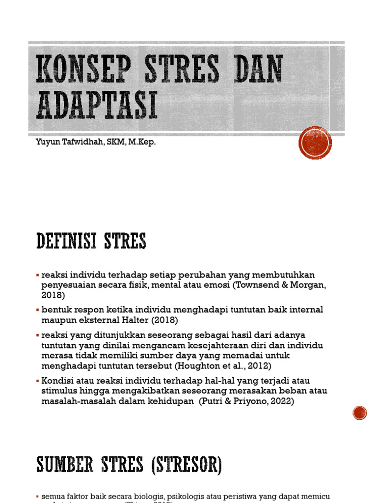 Memahami Stres dan Adaptasi Individu | PDF