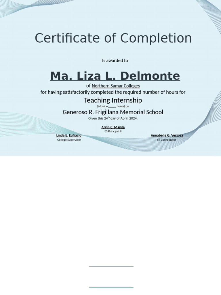 Cert of Completion | PDF