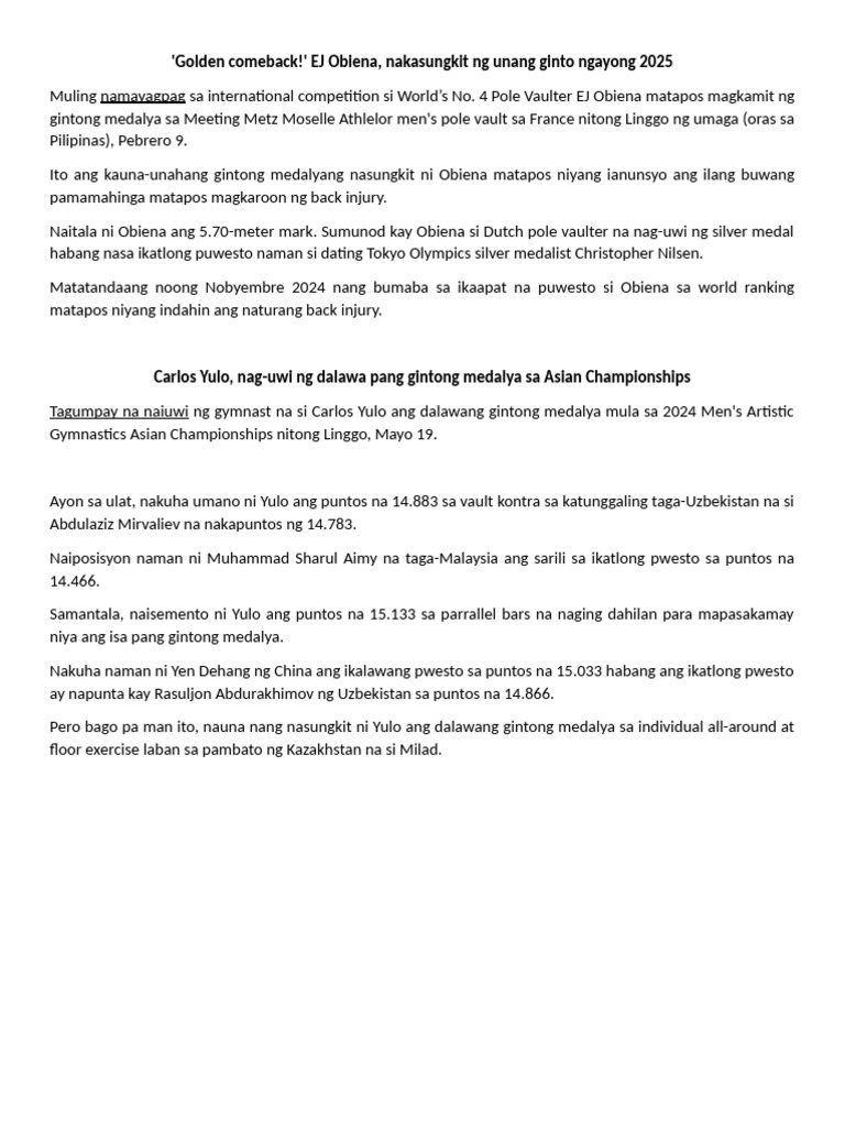 Golden Comeback | PDF