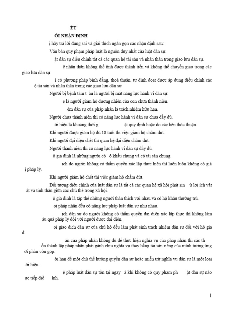 DS 1 - Nhan Dinh Va BTTH | PDF