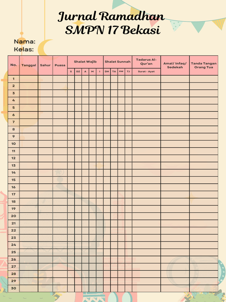 Jurnal Ramadhan 1446 H | PDF