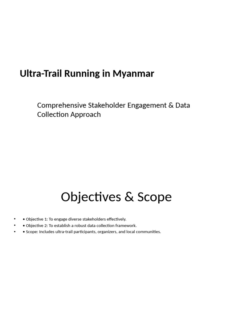 Ultra-Trail Myanmar: Stakeholder Insights | PDF