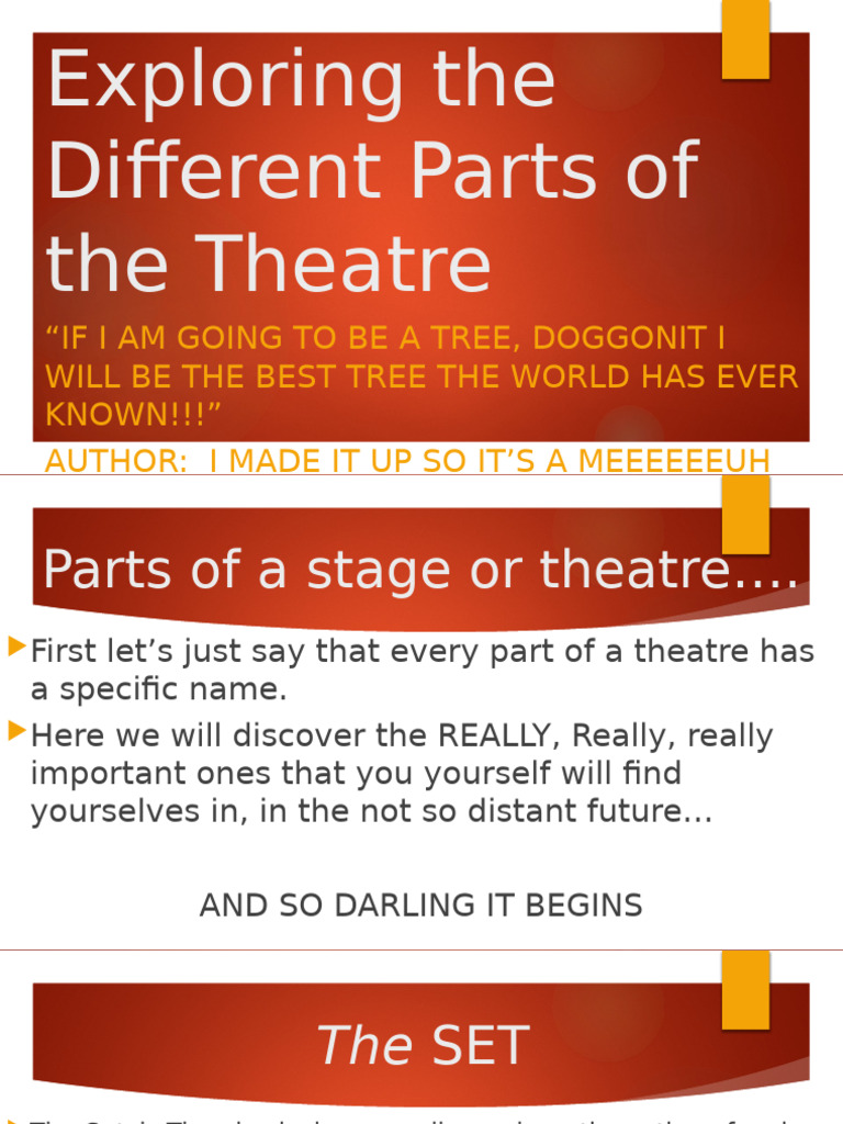 Parts of The Theatre | PDF | Performing Arts