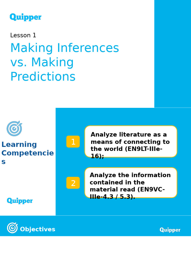 English 9 - Unit 21 - Lesson 1 - Making Inferences Vs Making ...