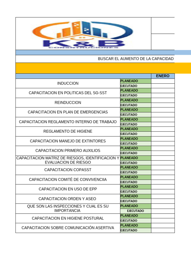 01. PG-SST-001 Programa de capacitacion anual | PDF | Creación de capacidad