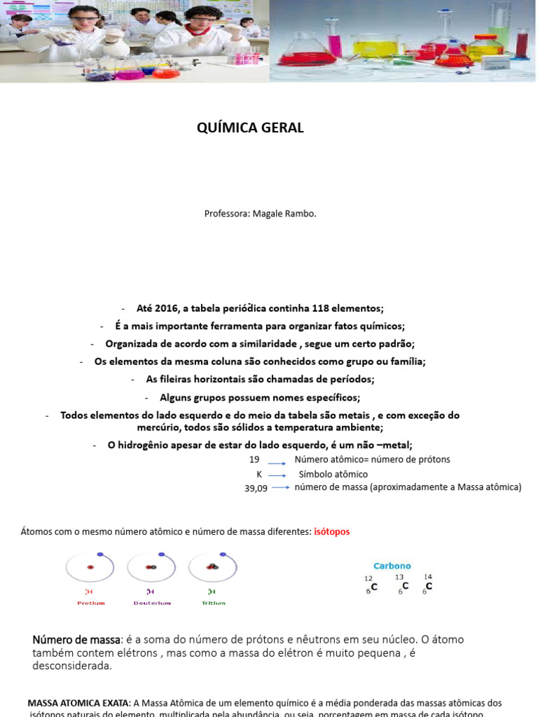 Fundamentos da Química Geral e Tabela Periódica | PDF | Mol (unidade ...