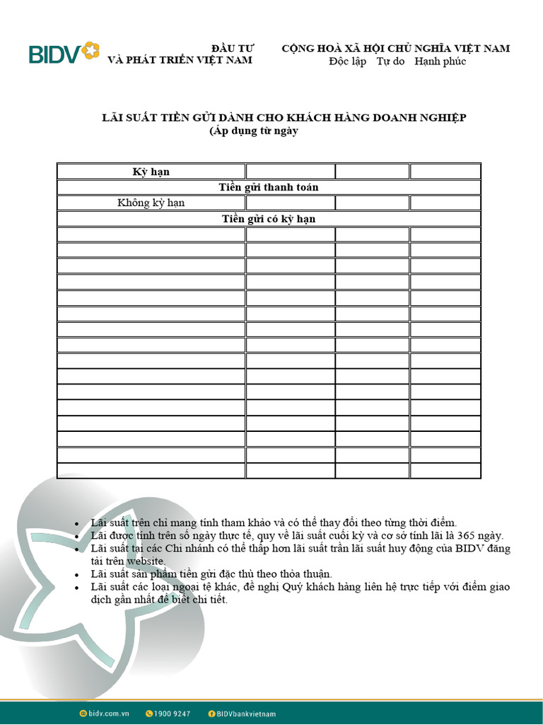 Lai+suat+tien+gui+KHDN_19.03 | PDF