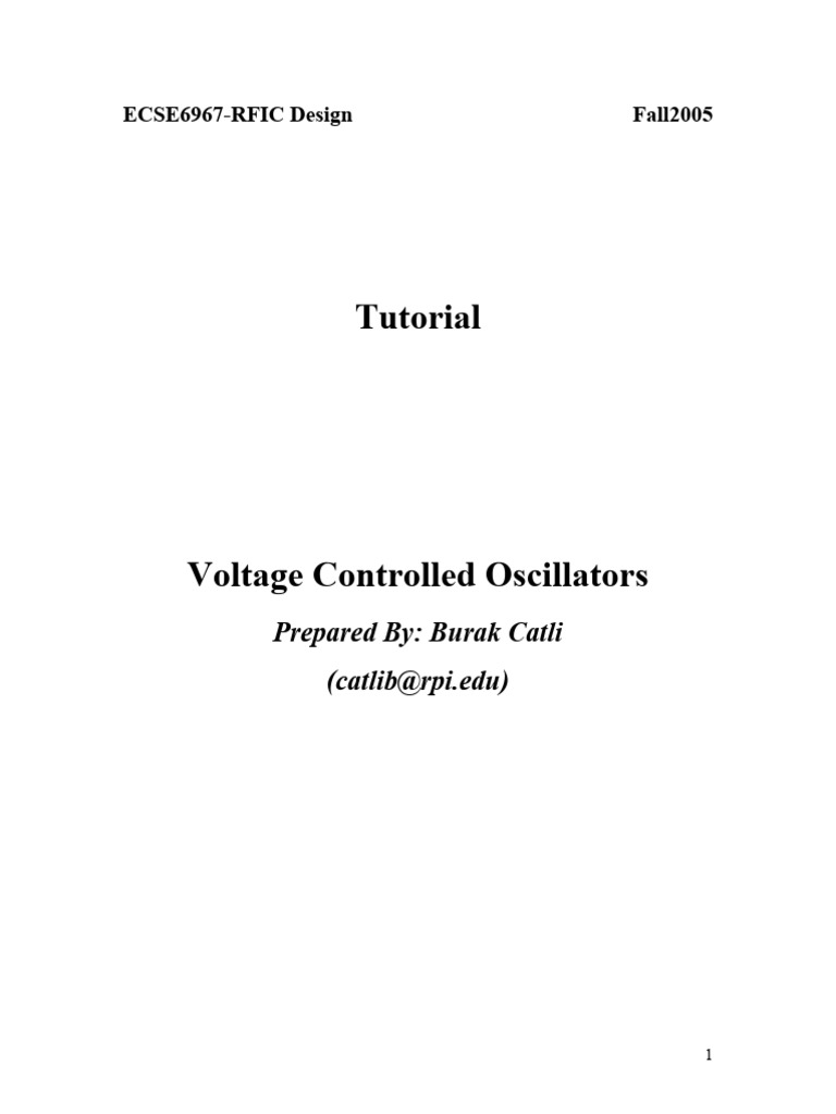 Eetop - CN LC Oscillators Tut | PDF | Electronic Oscillator | Electrical Network
