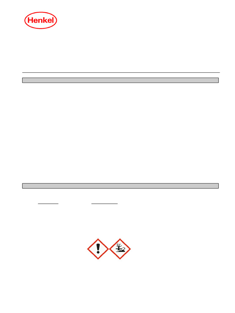 LOCTITE EA E-20HP Resin Safety Data Sheet | PDF | Dangerous Goods