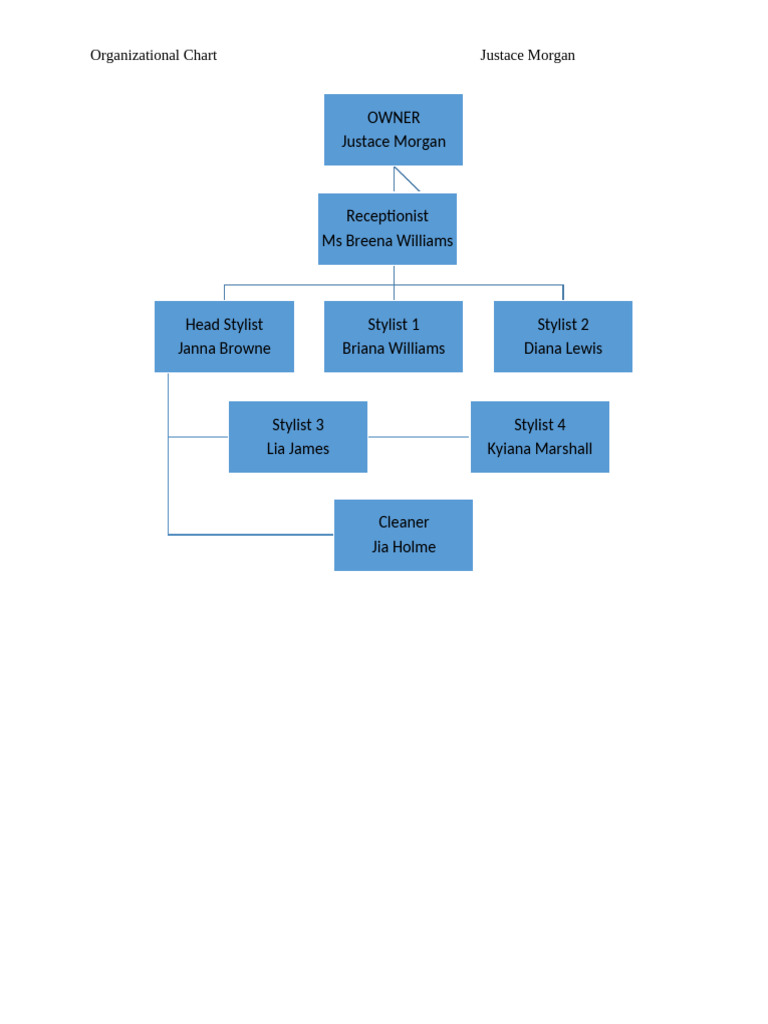 Salon Staff Organizational Chart | PDF