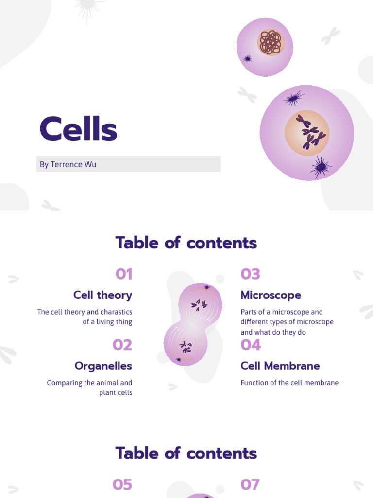 Cells Title Page | PDF | Cell (Biology) | Cell Membrane