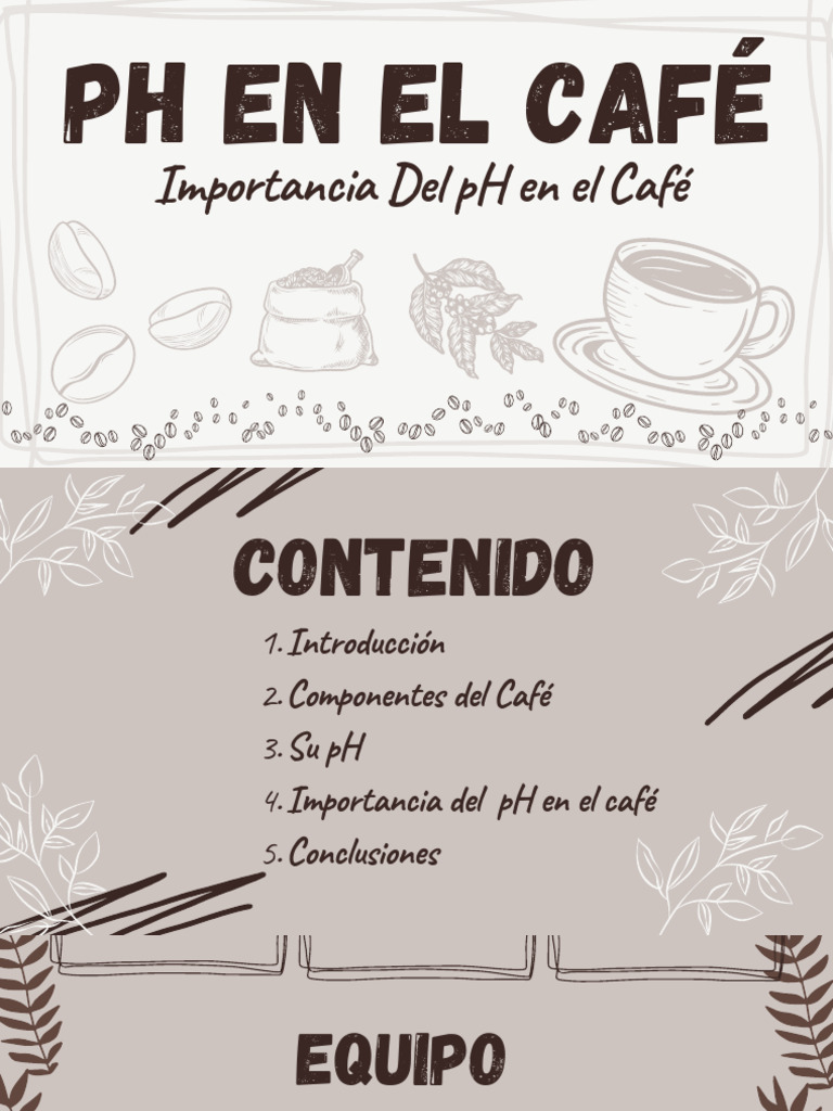 PH en El Café | PDF | café | Gusto