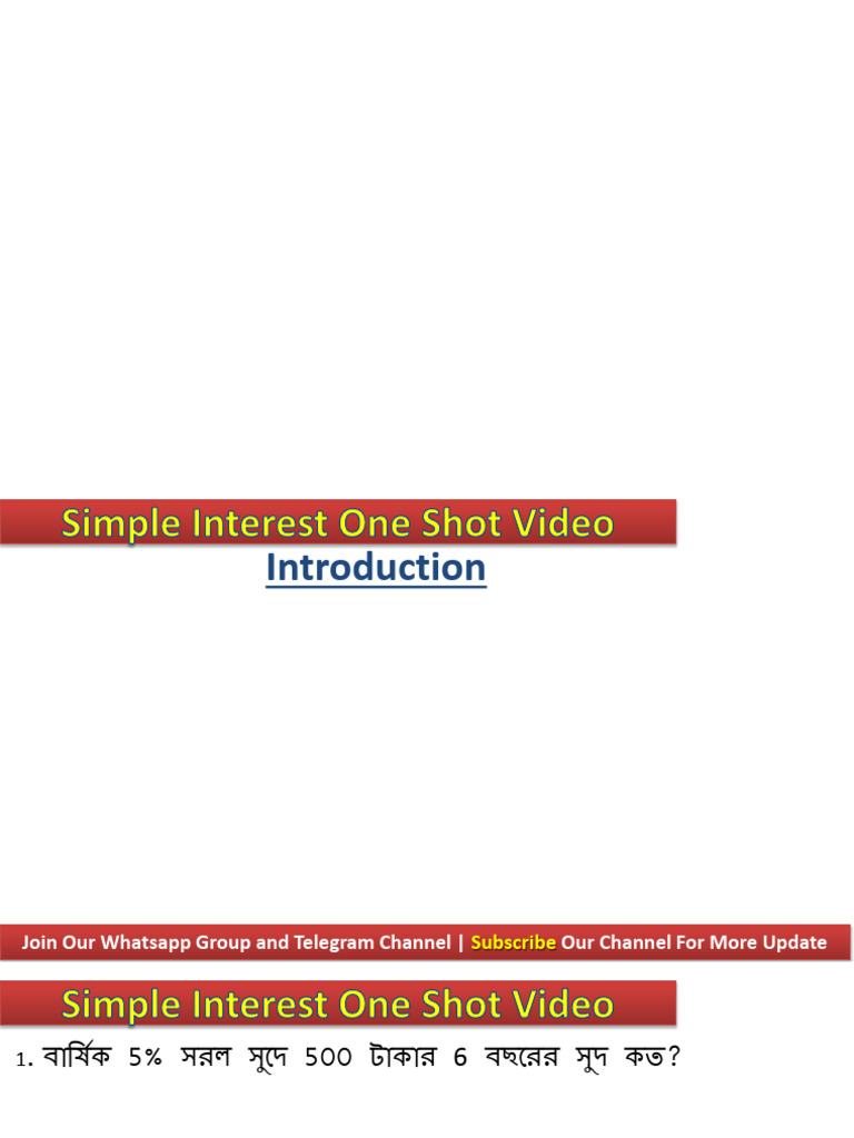 Simple Interest Math | PDF