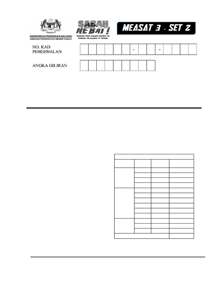 Contoh Soalan Kertas 2 SCIENCE SPM | PDF