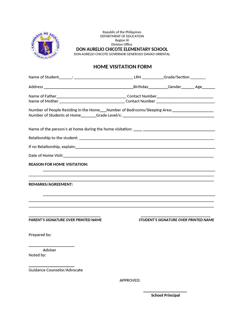Home Visitation TNTS | PDF