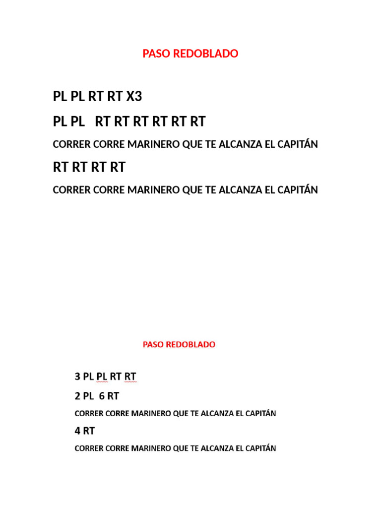 Paso Redoblado y su Significado | PDF