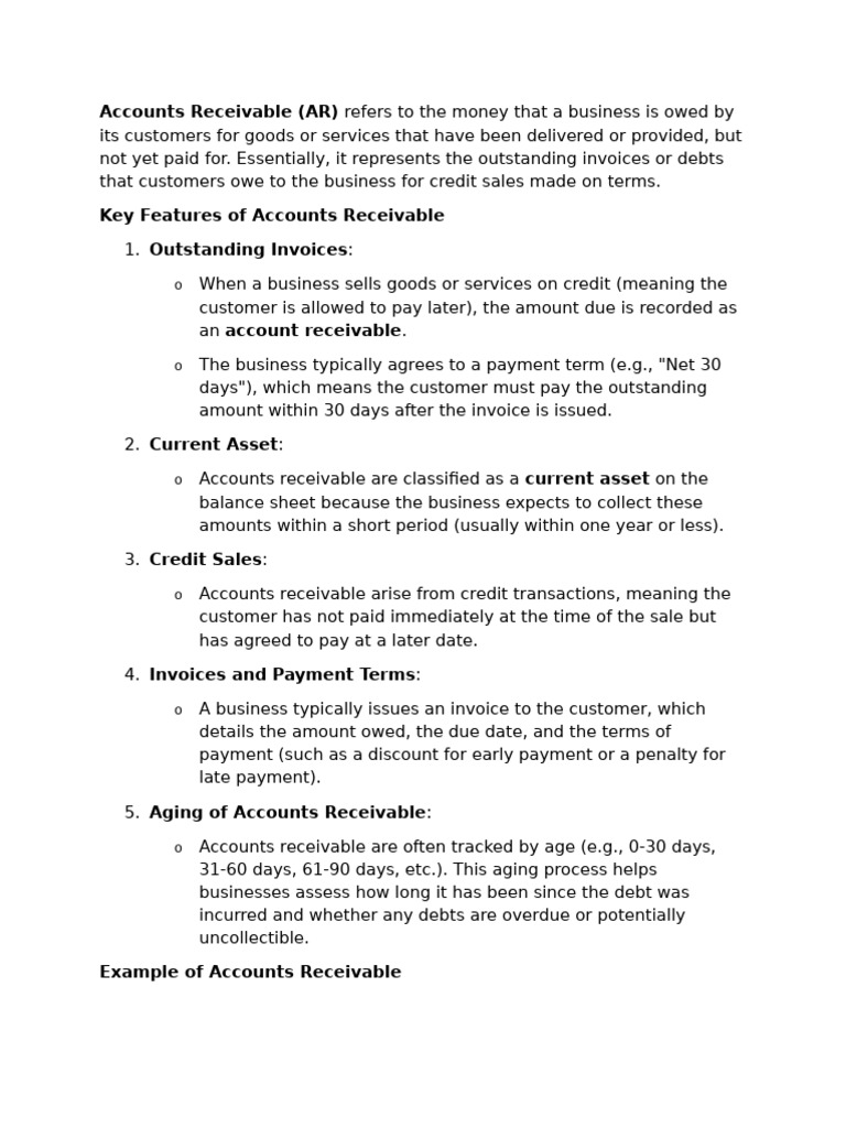 Accounts Receivable | PDF | Financial Services | Business