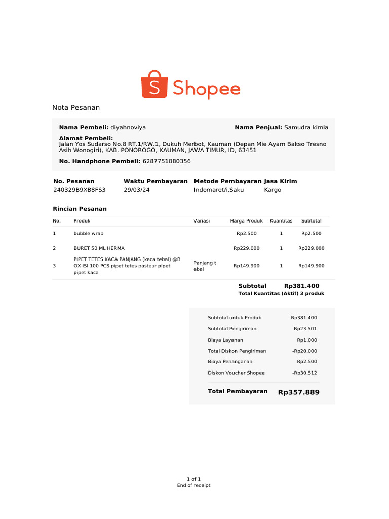 Faktur buret&pipet | PDF