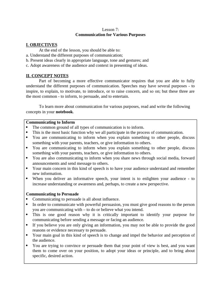 Lesson 7 PC | PDF | Communication | Persuasion