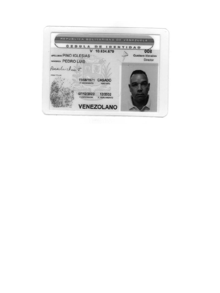 Cedula Pedro Nueva | PDF