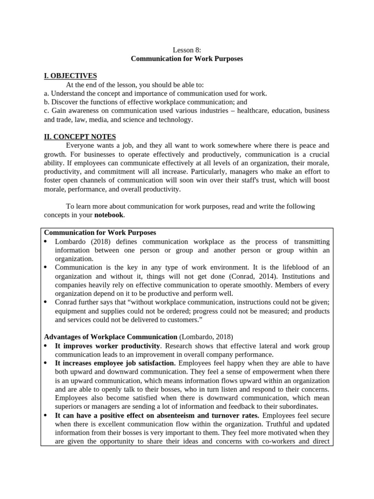 Lesson 8 Pc Pdf Communication Information