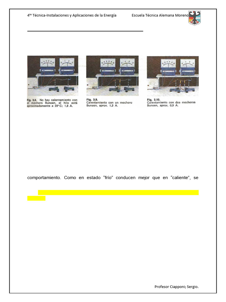 6ta Parte de Carpeta de IAE 4to Año | PDF | Resistencia Eléctrica y Conductancia ...