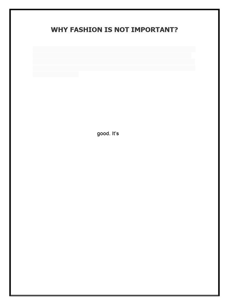 The Case Against Fashion Obsession | PDF