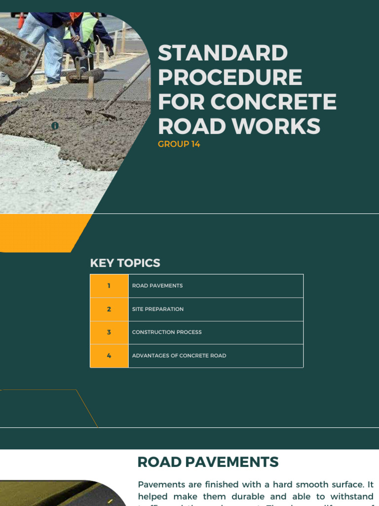 Concrete Road Works Standard Procedure | PDF | Concrete | Road