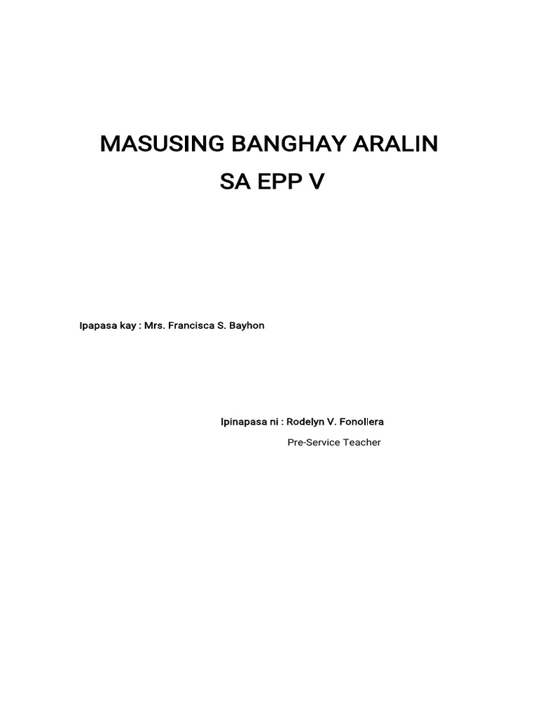 Epp V | PDF