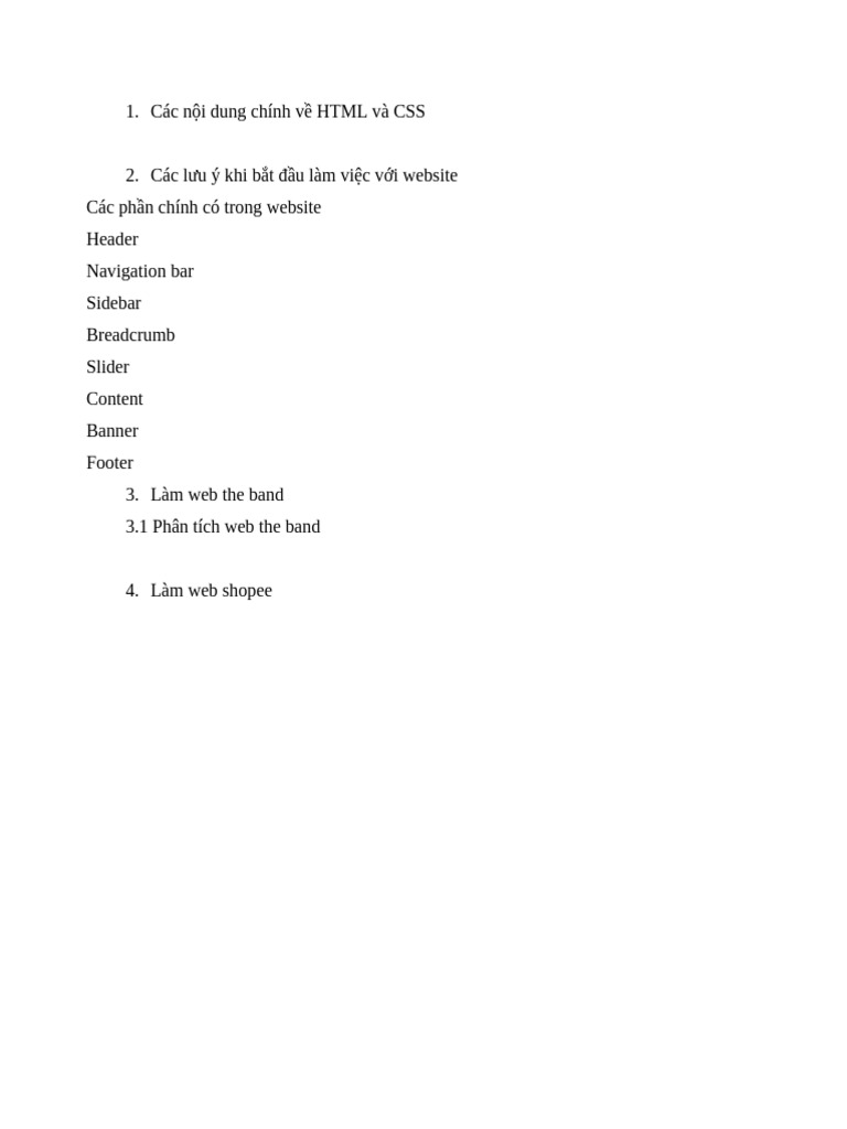 HTML CSS TH C Hành Note | PDF