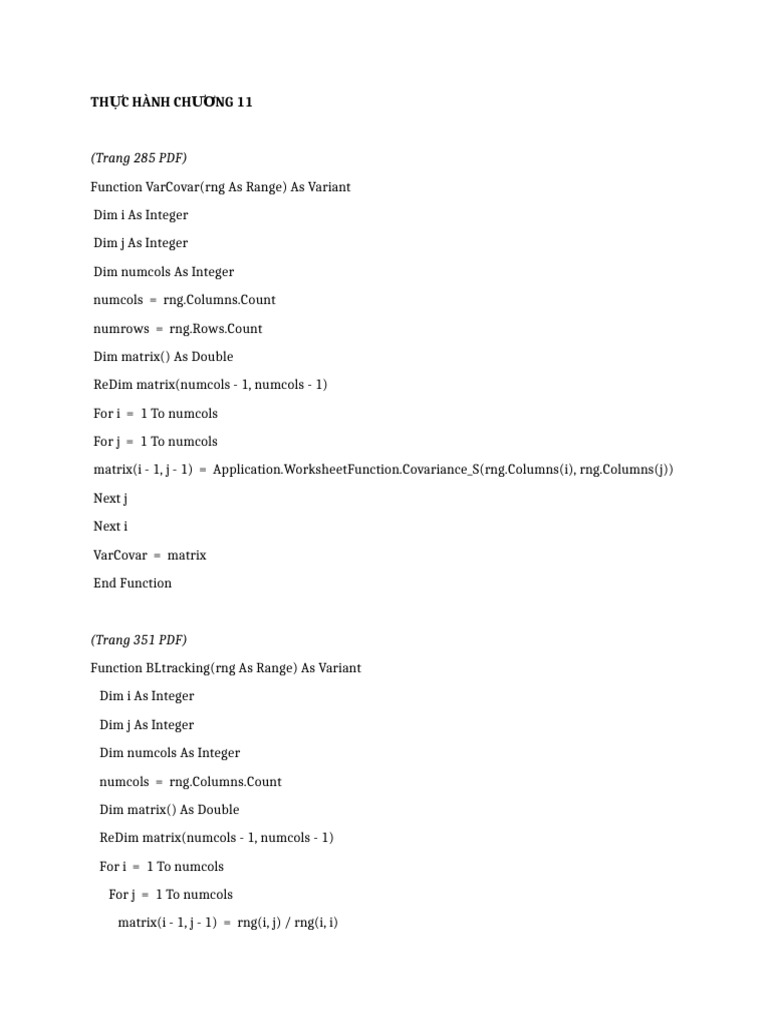 Excel VBA for Statistical Analysis | PDF