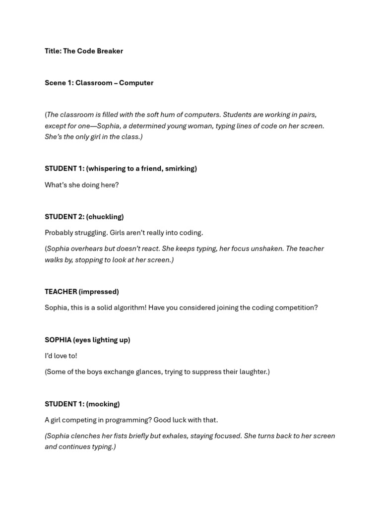 Final Script Short Film 1 | PDF