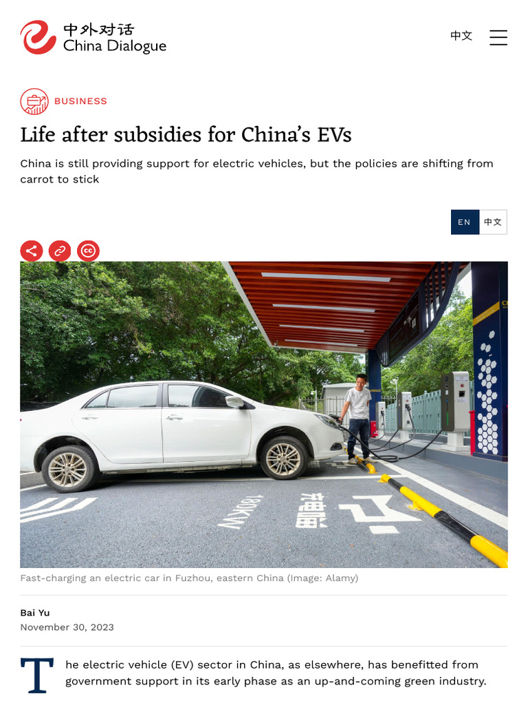 Life After Subsidies For China's EVs | PDF | Electric Vehicle | Plug In ...