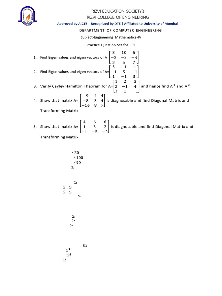 Practice Question Set For tt1 | PDF