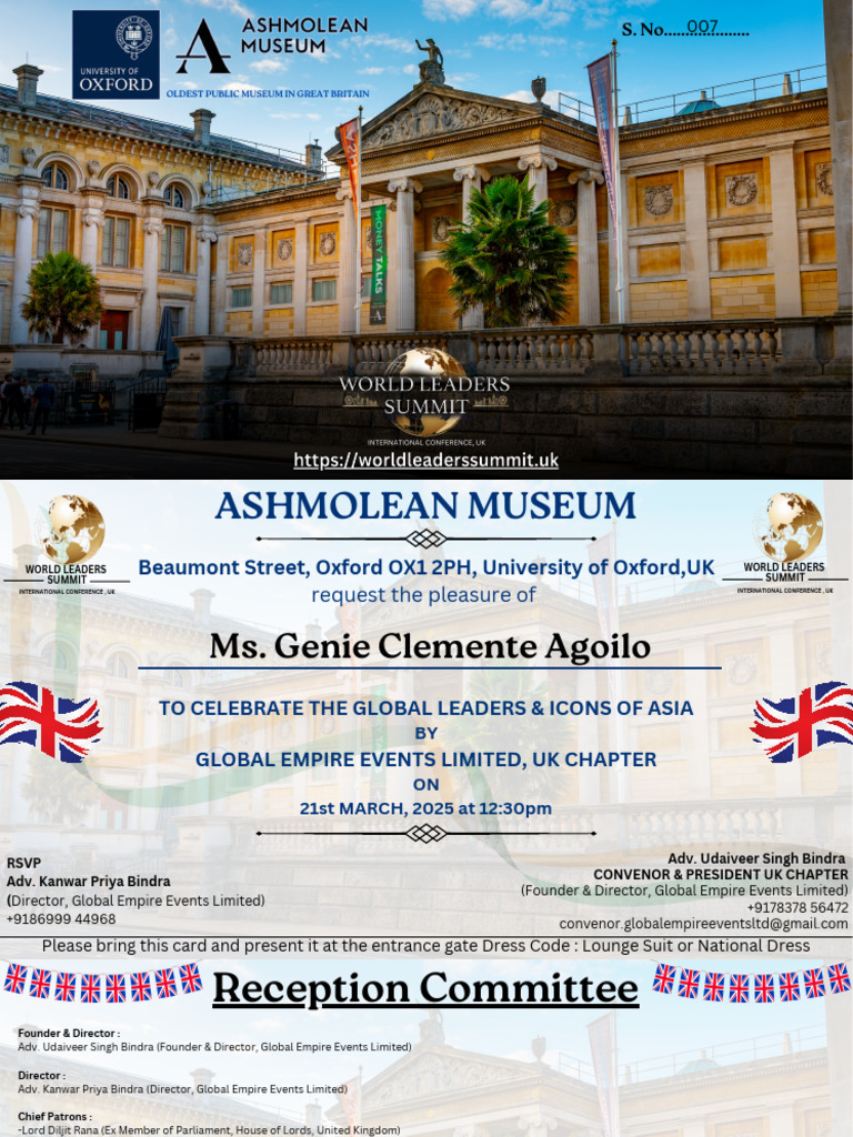 007 Invitation Card - Ms. Genie Clemente Agoilo | PDF | Diplomacy