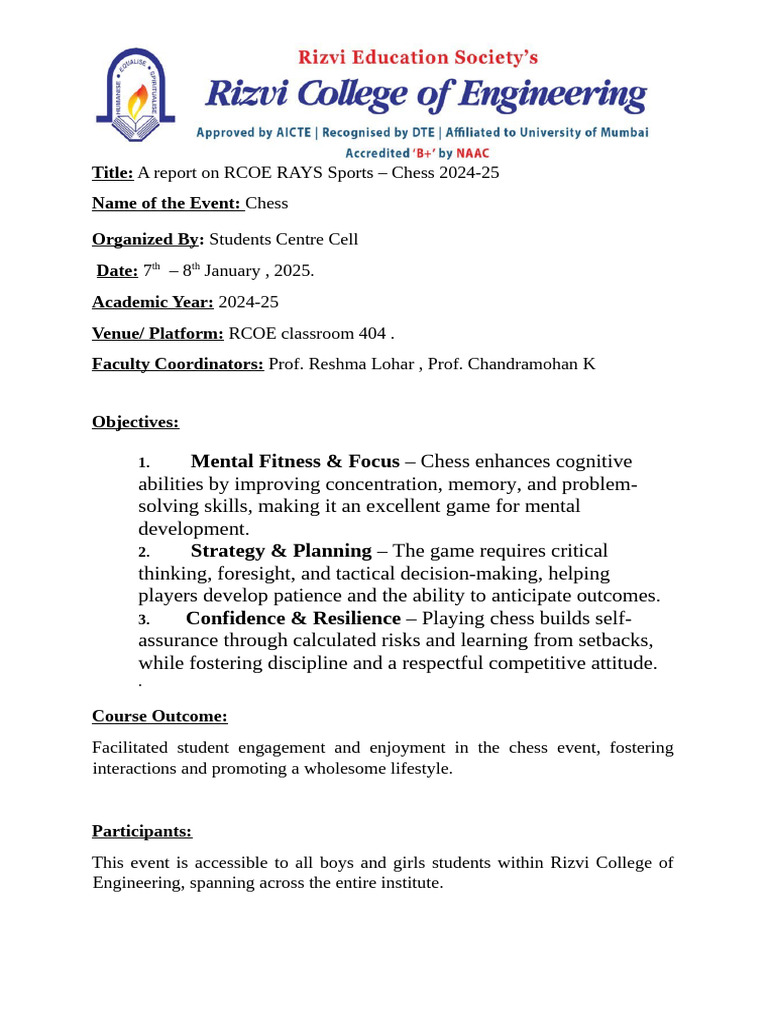 RCOE RAYS Sports Fest ThrowBall 2025 | PDF | Sports | Psychological Resilience