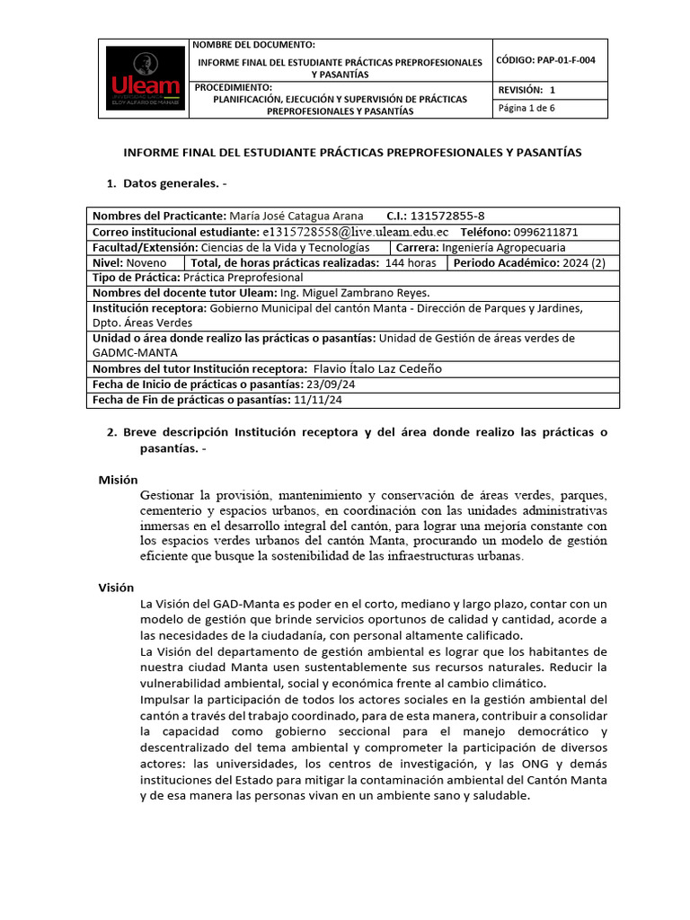 Informe 2 Prac Prep2 | PDF | Planificación | Entorno natural