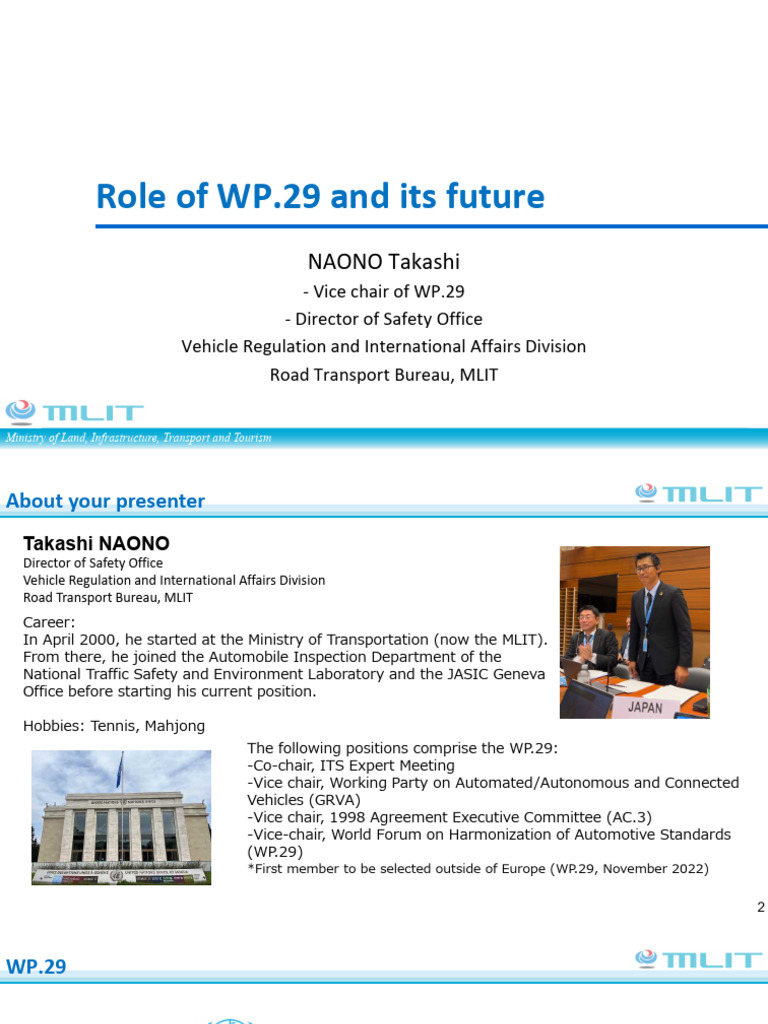 WP.29: Future of Vehicle Regulation | PDF | Headlamp | Motorcycle