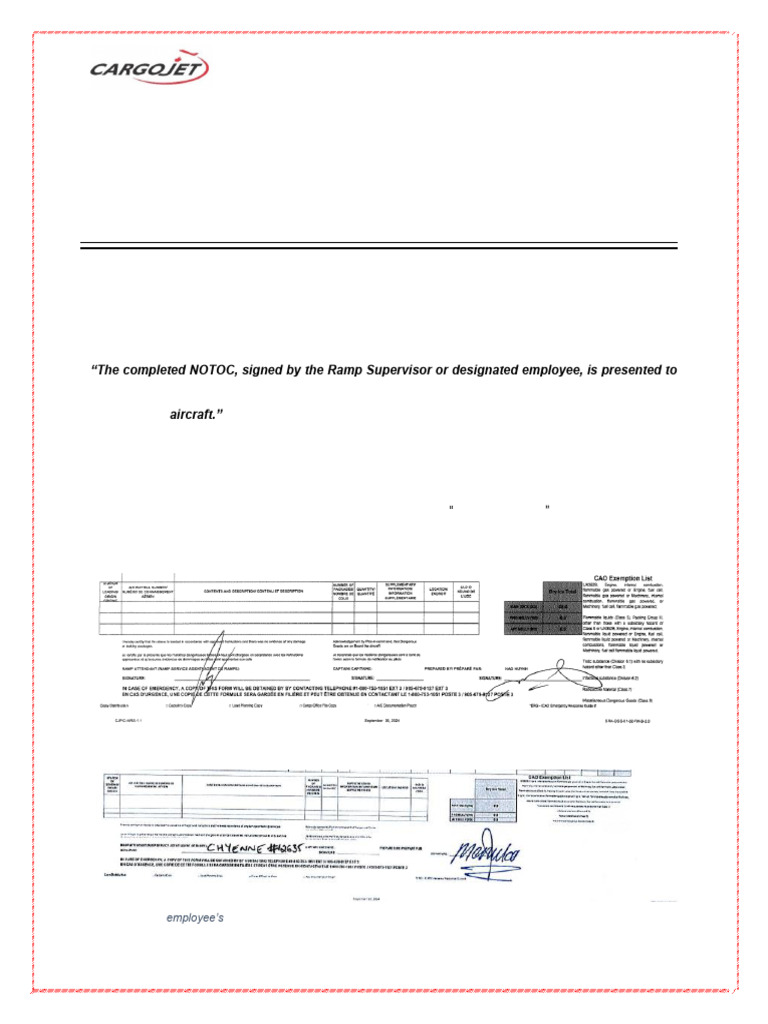 NOTOC Signature Compliance Guide | PDF