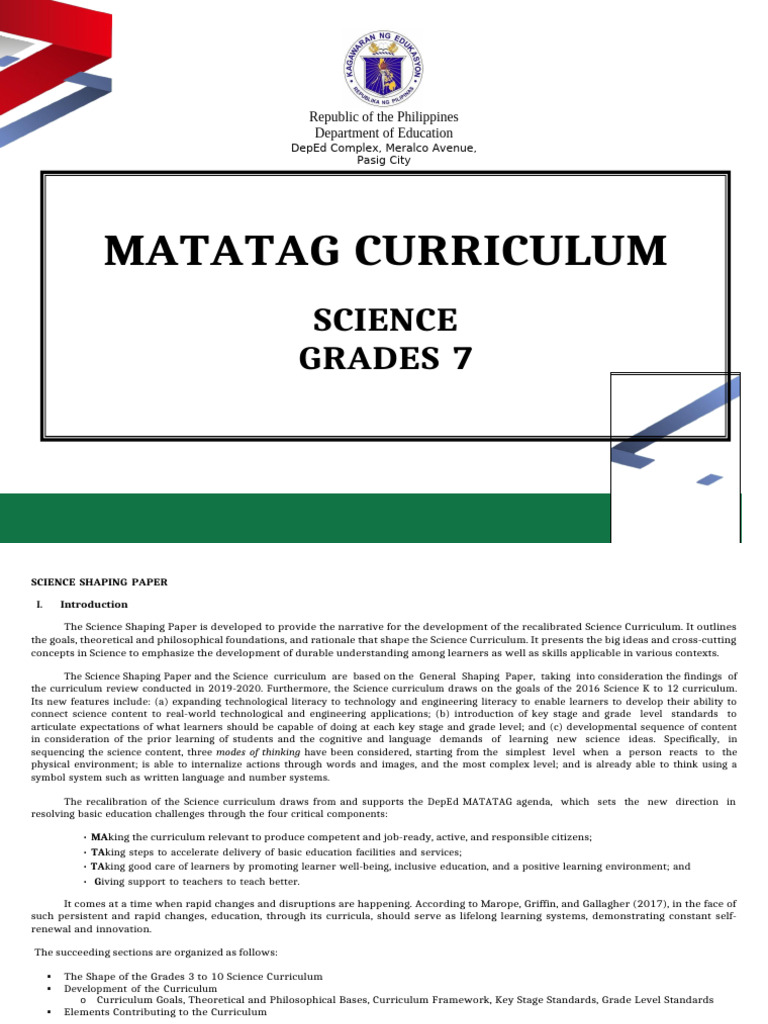 Matatag CG | PDF | Constructivism (Philosophy Of Education) | Learning