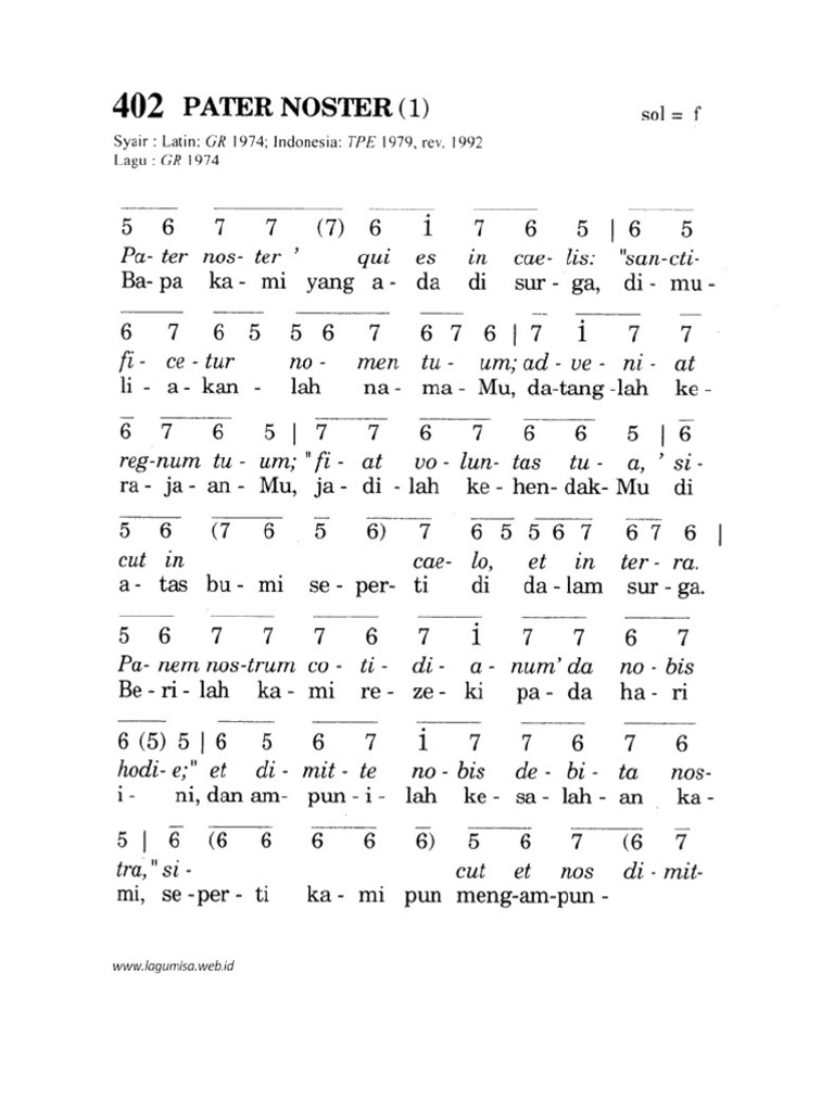6. PS 402 Pater Noster | PDF