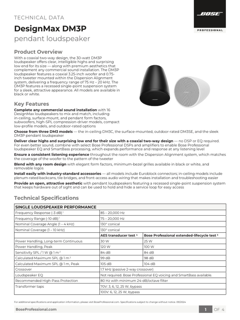 Designmax DM3P | PDF | Loudspeaker | Equalization (Audio)