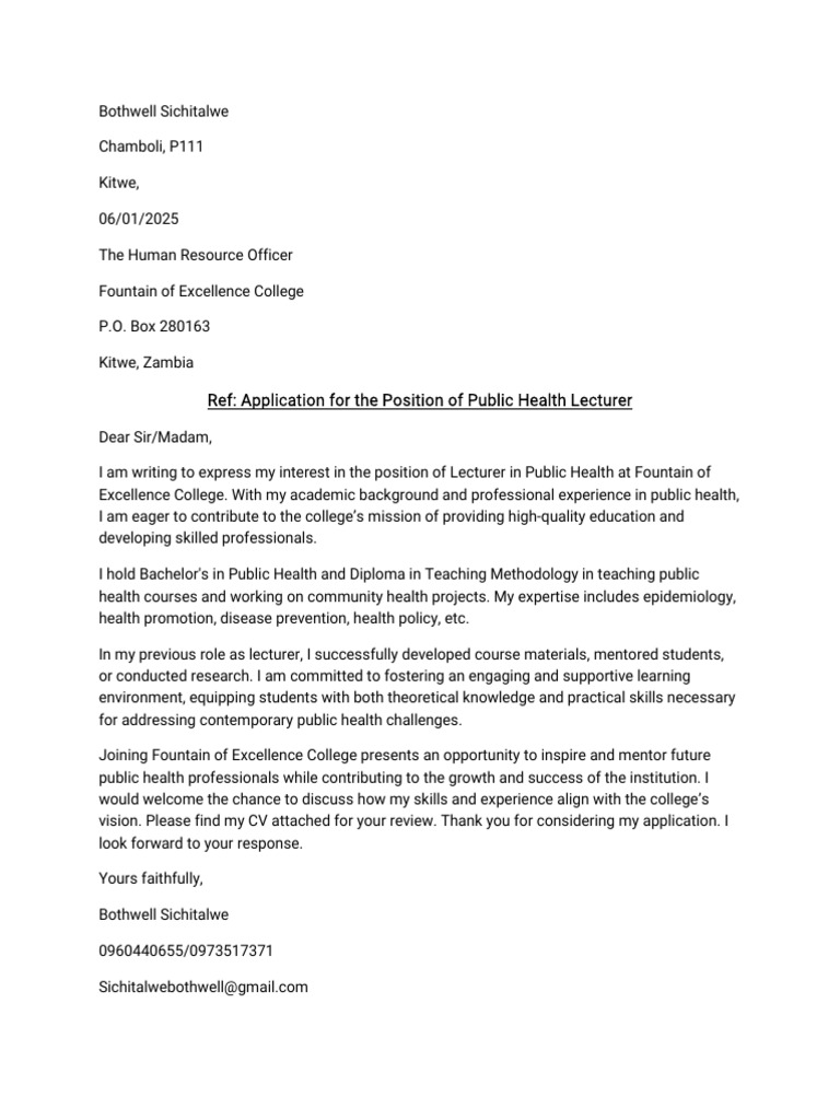 Bothwell Application | PDF