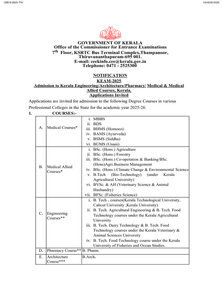 Kerala Registration ASMI Career | PDF | University And College ...