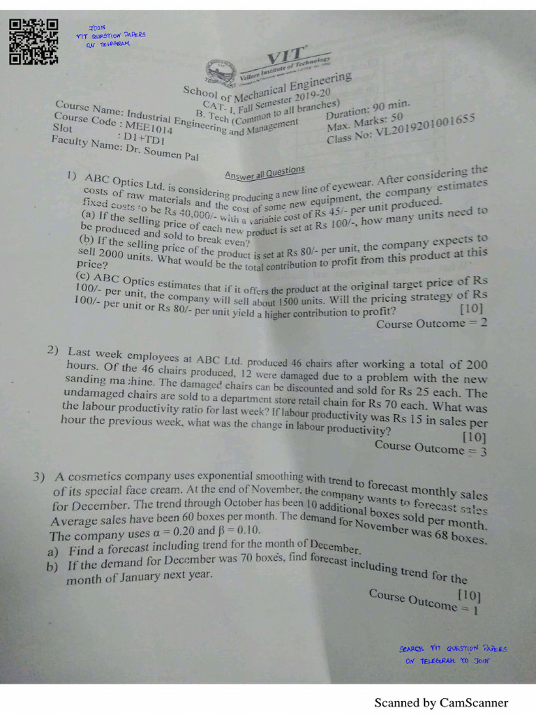 Mee1014 Cat1 Fall19 | PDF