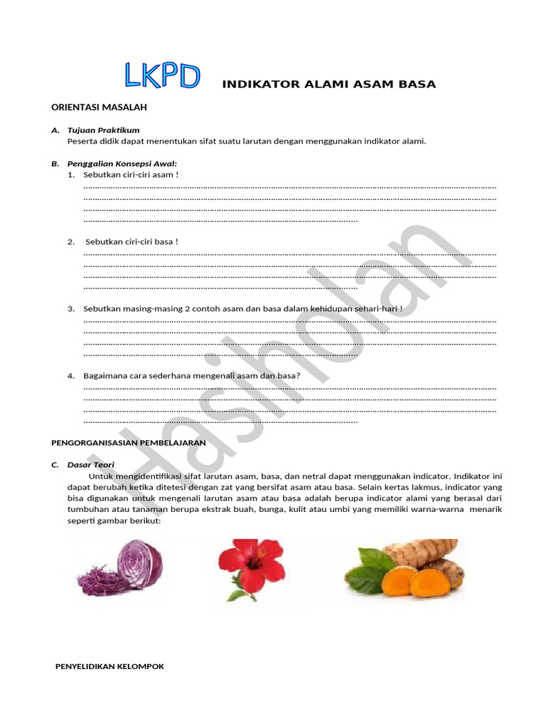Indikator Alami Asam Basa dalam Praktikum | PDF