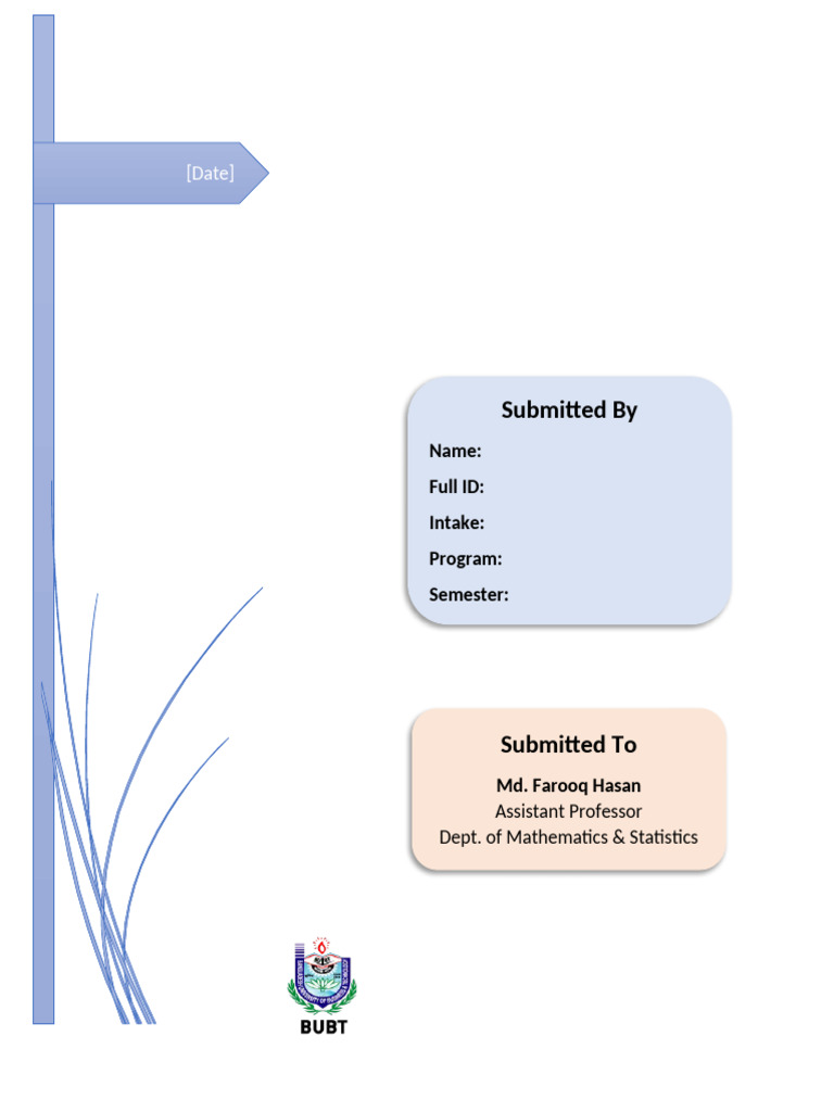 University Assignment Cover Page | PDF