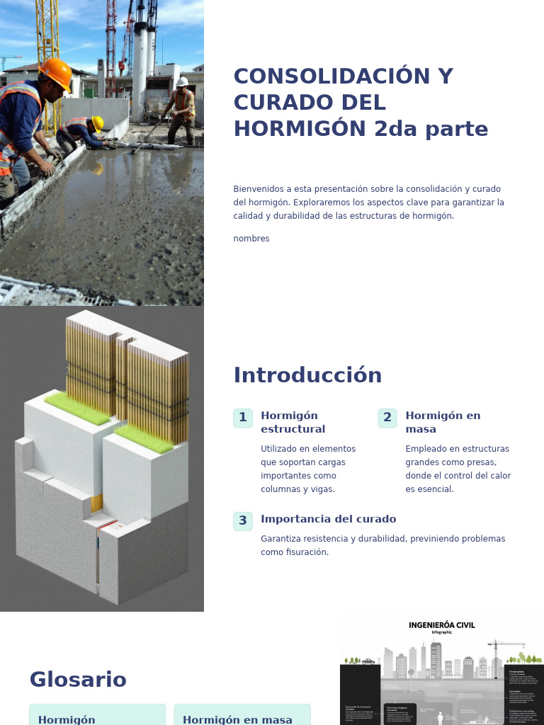 CONSOLIDACION Y CURADO DEL HORMIGON 2da Parte | PDF | Hormigón ...