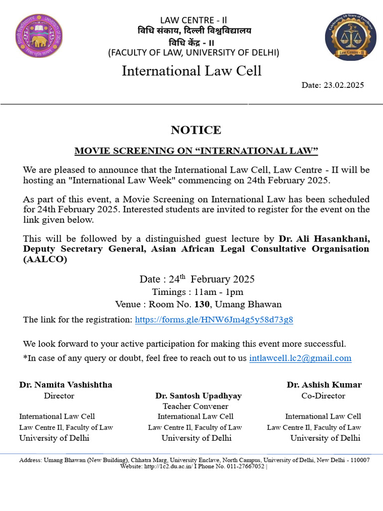 International Law Movie Screening Event | PDF